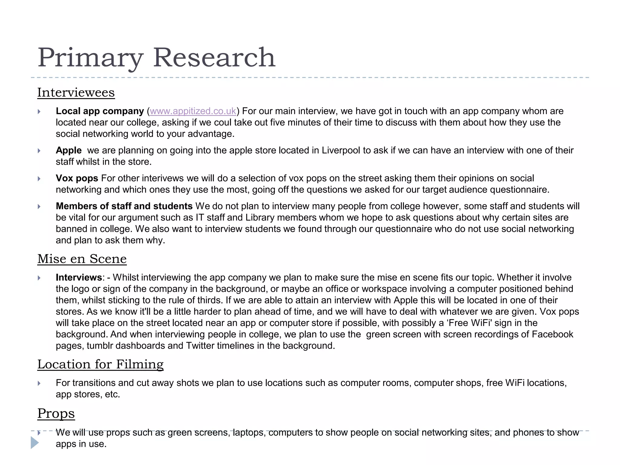 Documentary research | PPTX