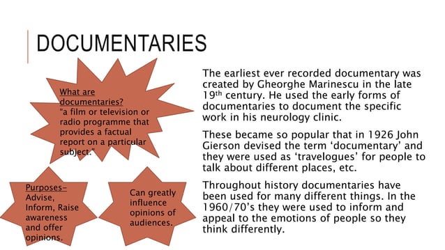 Documentary research | PPT