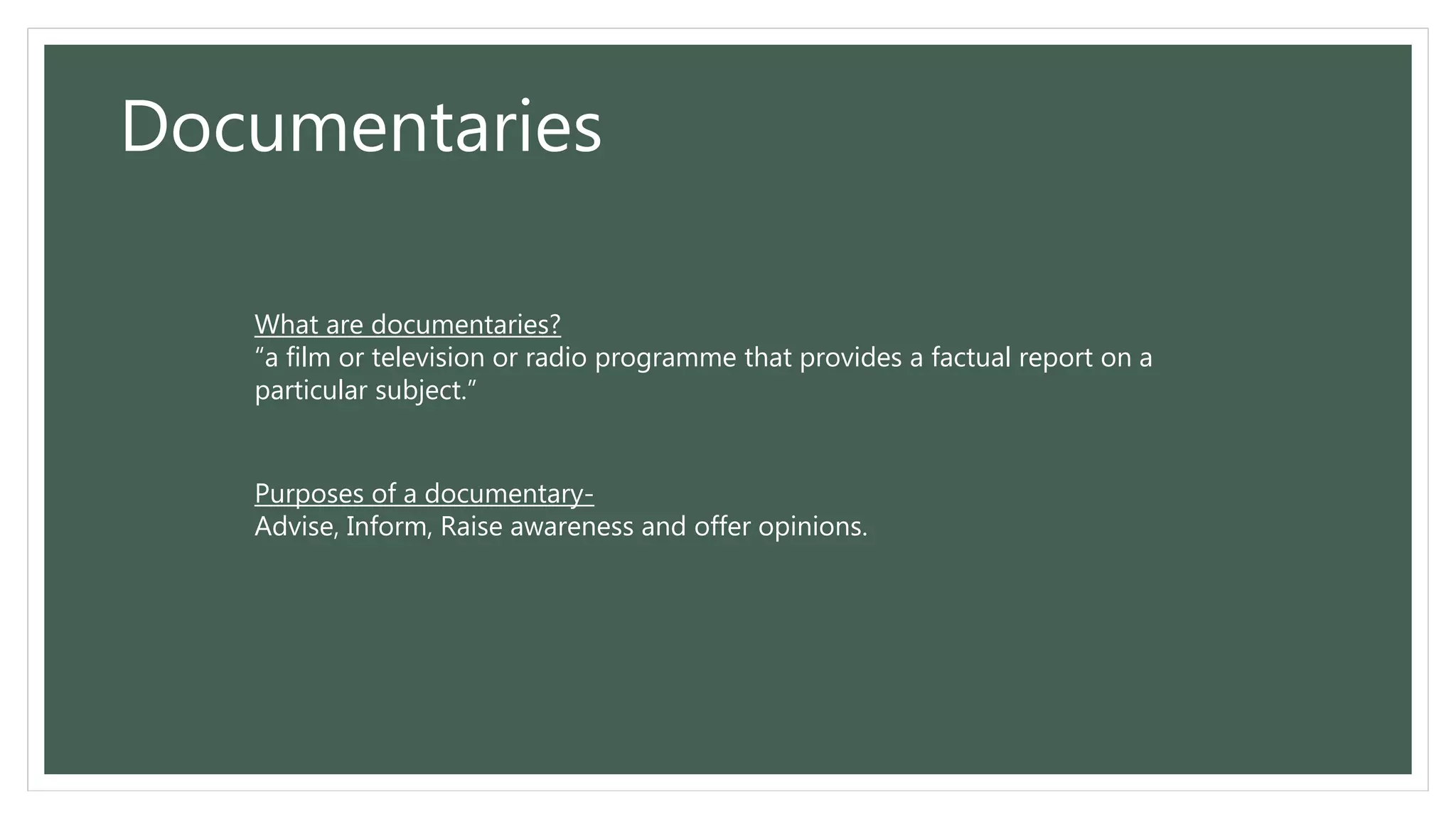 Documentary research | PPTX