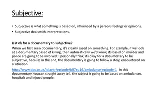 Documentary research. | PPT