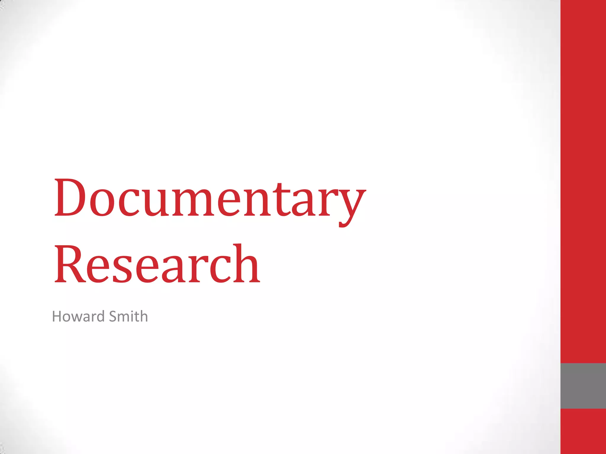 Documentary Research 6 | PPTX