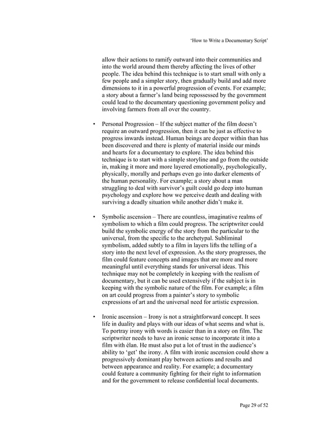 Documentary script | PDF