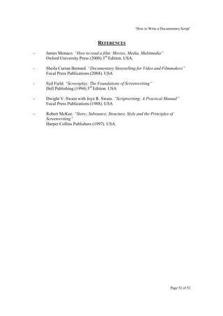 Documentary script | PDF