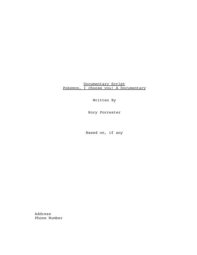 Documentary script 1st Draft | PDF