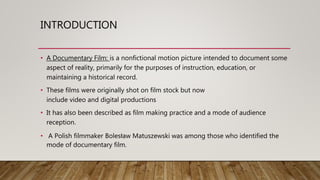 Documentary Short Film Research | PPTX