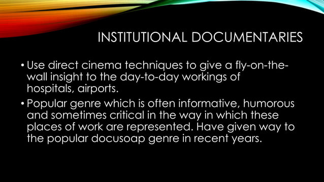 Documentary styles | PPTX
