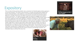 Documentary types | PPTX | Documentary | Genres