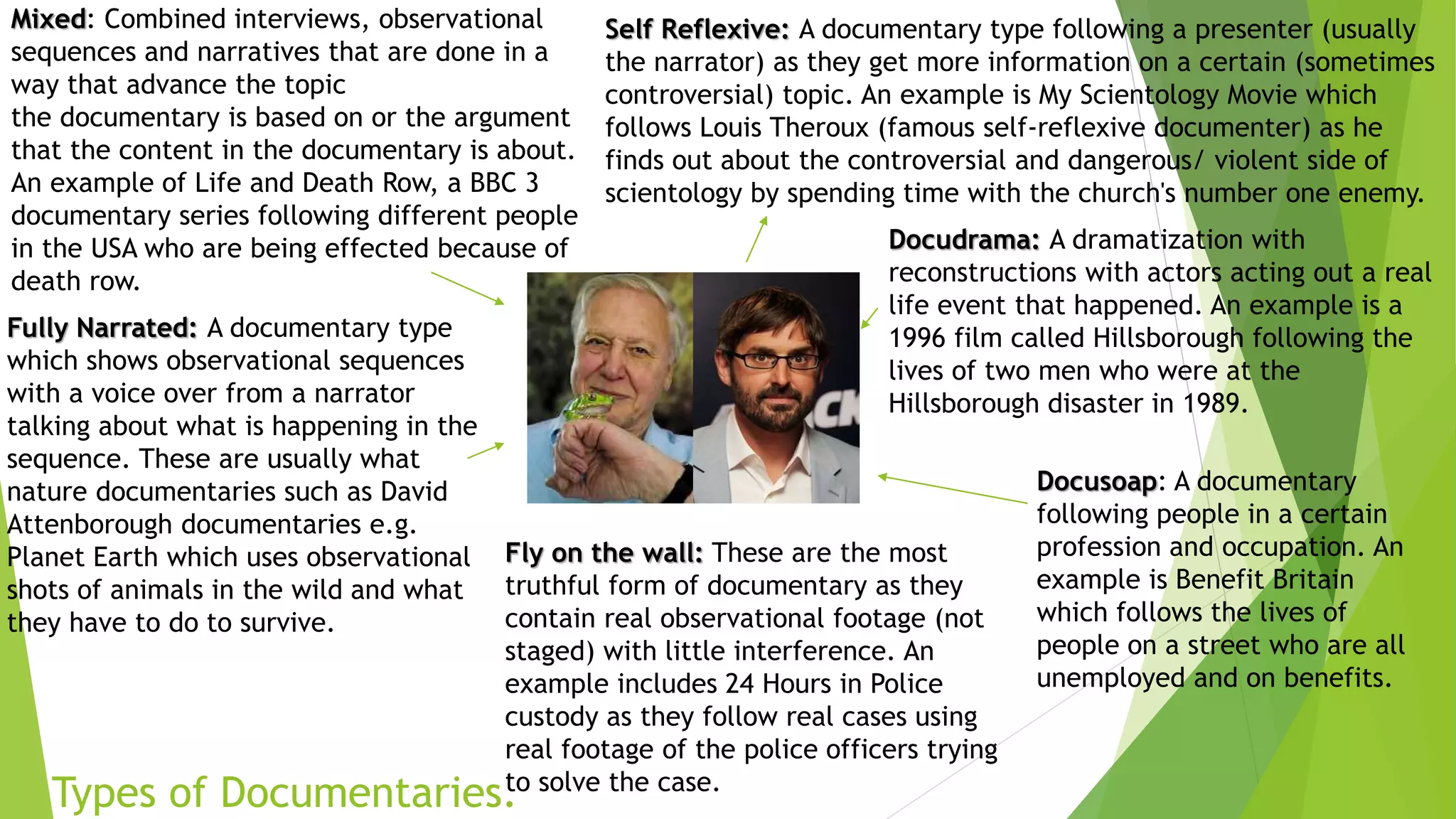 Documentary types and features | PPTX