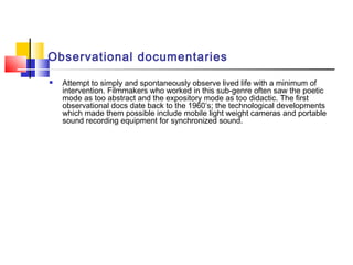 Documentary types and tips | PPT