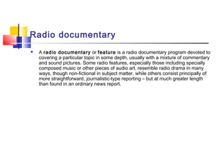Documentary types and tips | PPT | Video Production | Content Production