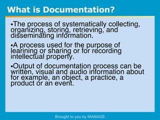Documentation | PPT | Free Download