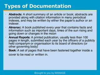 Documentation | PPT