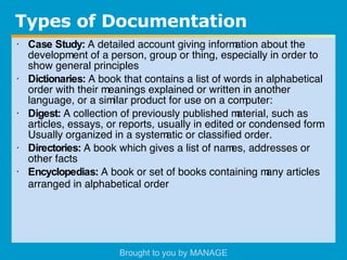 Documentation | PPT | Technology & Computing