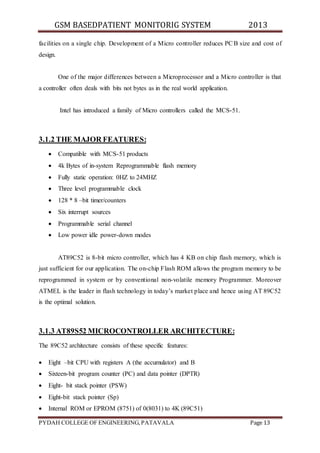 GSM based patient monitoring system | DOCX