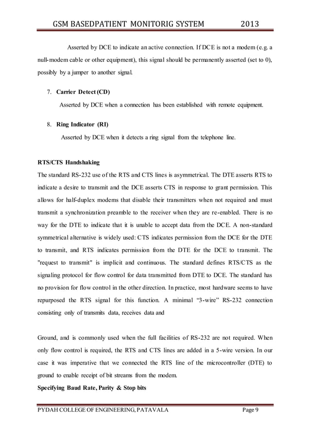 GSM based patient monitoring system | DOCX | Computing | Technology ...