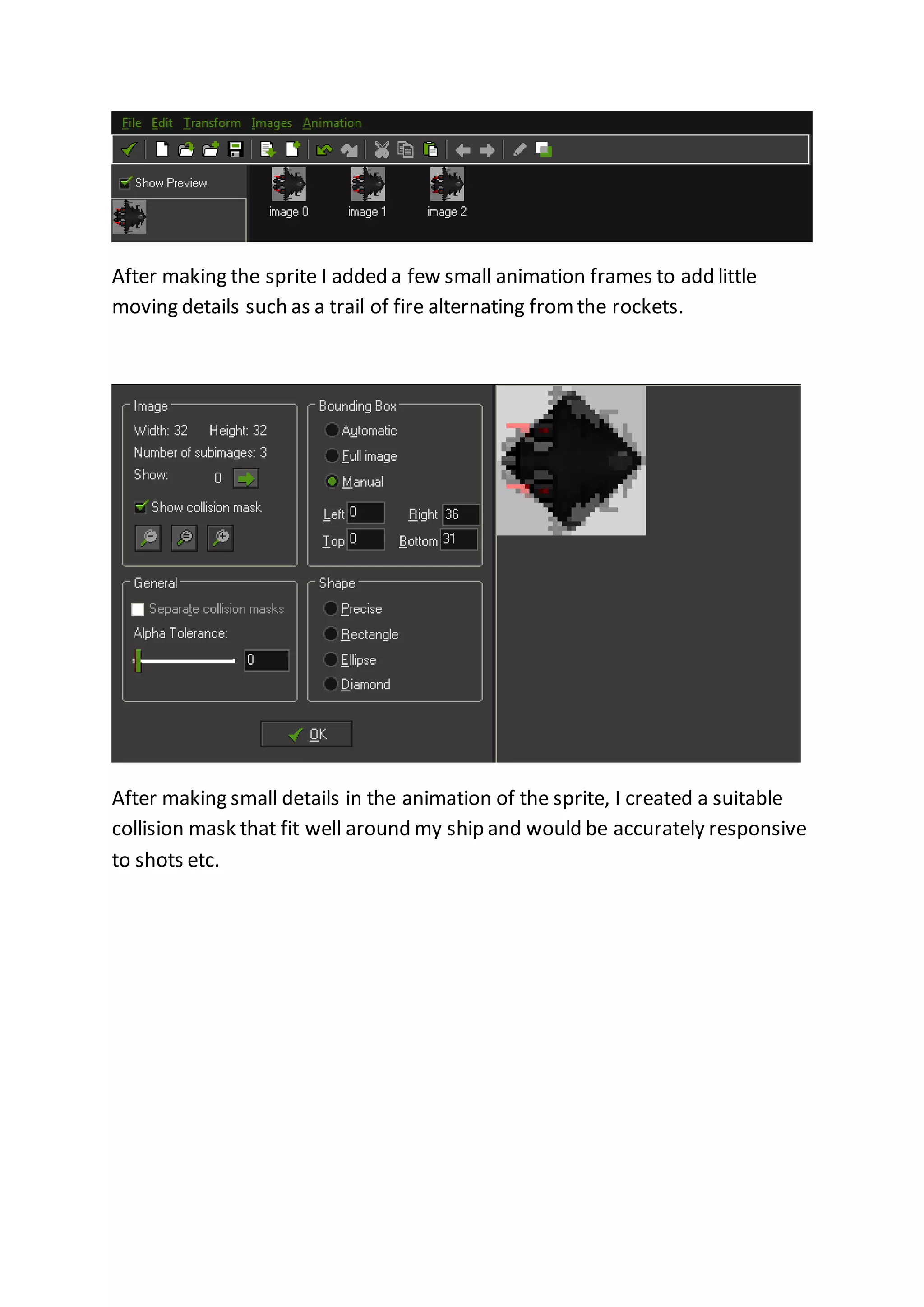 Documentation of my 2D game | DOCX