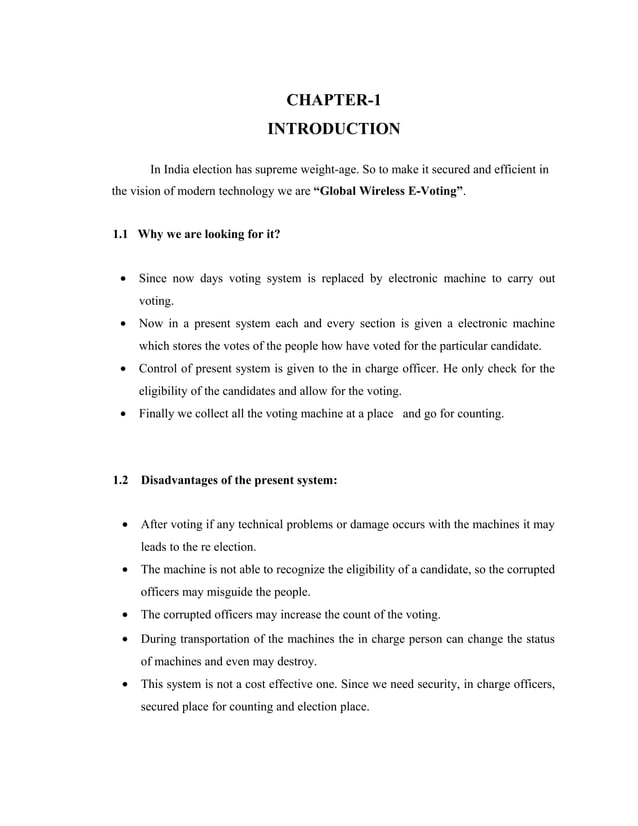 Global Wireless E-Voting Documentation | DOC