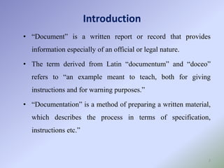 Documentation | PPT