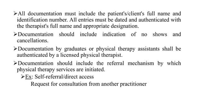 Documentation in Physical therapy | PPTX | Physical Therapy | Wellness