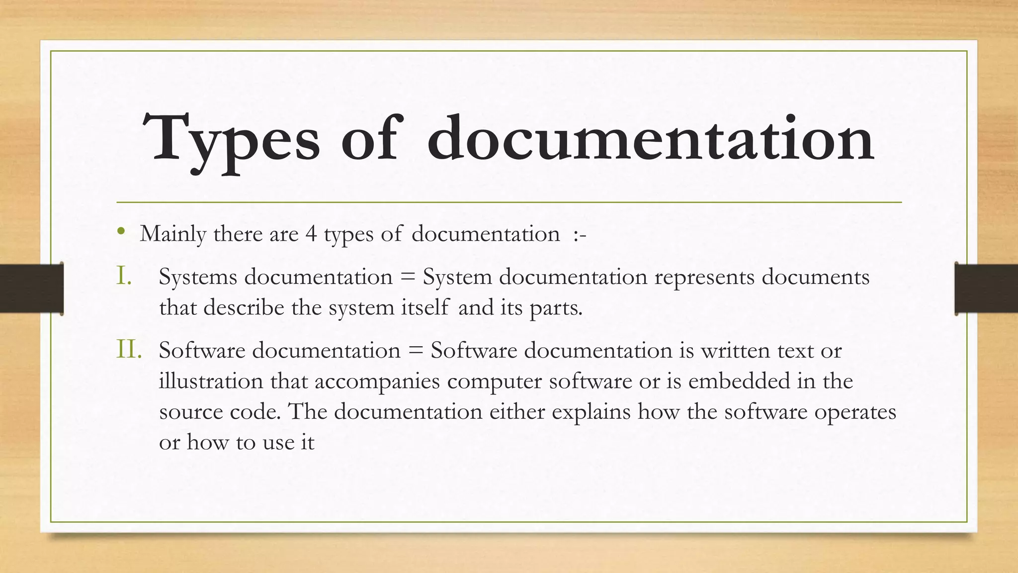 Documentation | PPT