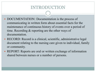 Documentation-and-Reporting students sharing.ppt