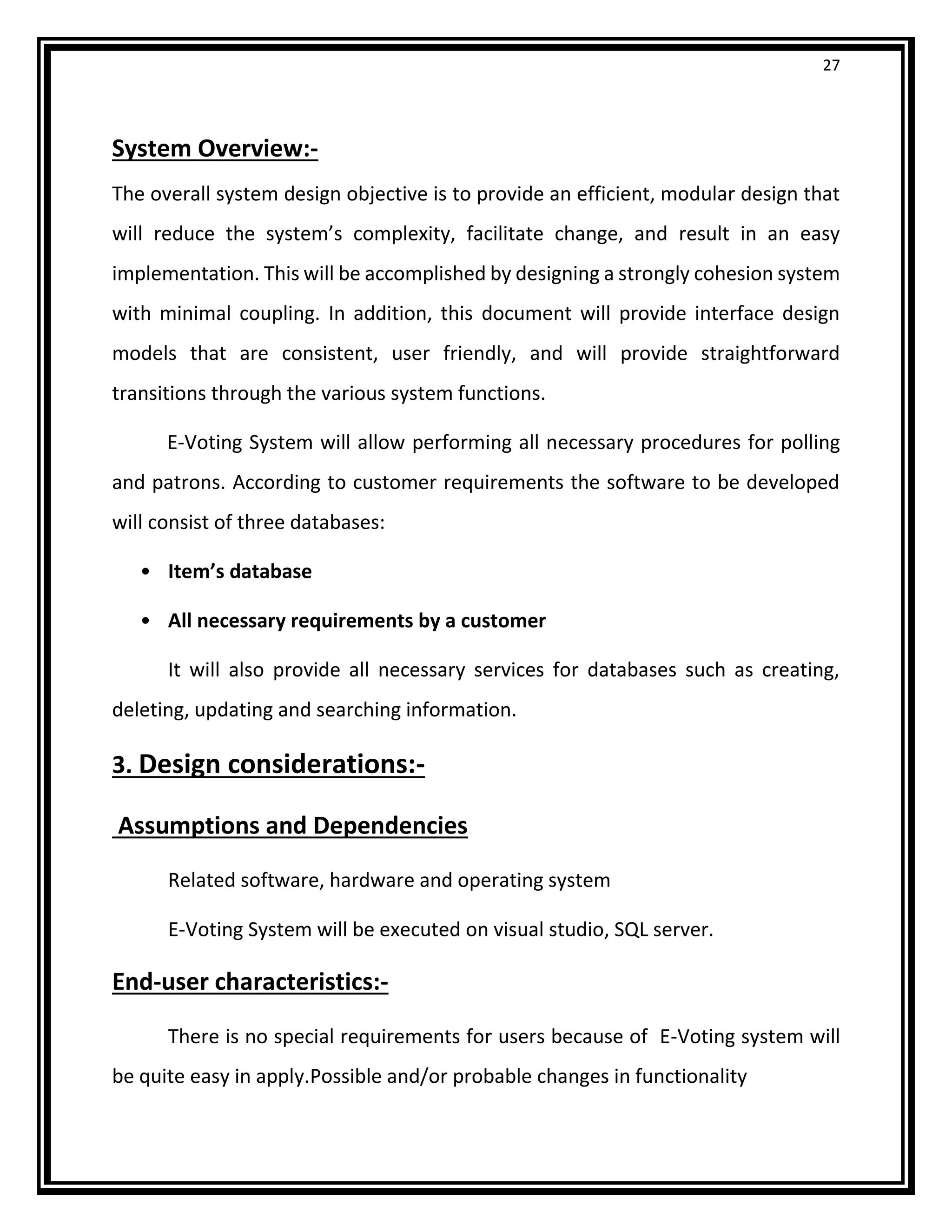 Documentation e-voting Software Engineering | PDF