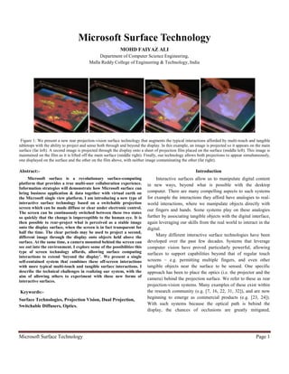 Microsoft Surface Technology | PDF