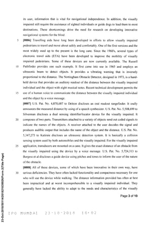 WEARABLE NAVIGATION AND ASSISTIVE SYSTEM FOR VISUALLY IMPAIRED- Patent ...