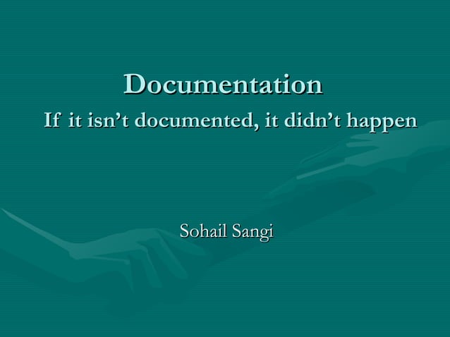 What is documentation and its techniques | PPT