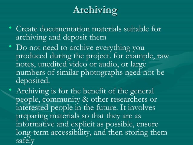 What is documentation and its techniques | PPT