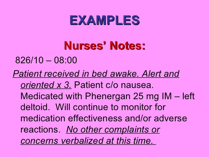 Sample Nurses Notes Narrative The Document Template Sample Nurses Notes Narrative The Document Template