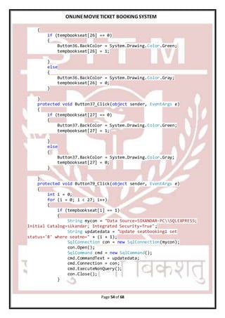 online movie ticket booking system | PDF