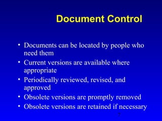Documentation and document control | PPT