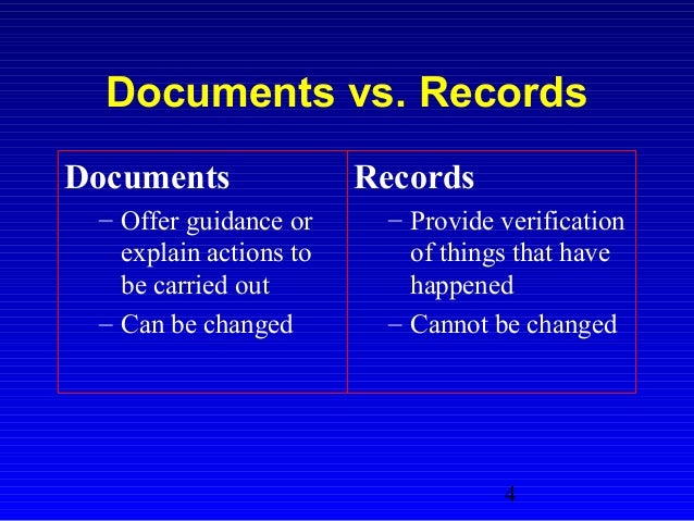 Documentation and document control