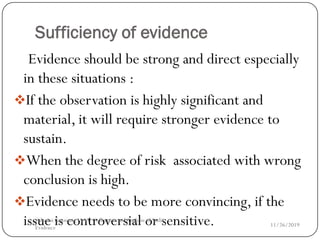 Documentation and evidence working papers, audit file | PPT