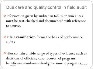 Documentation and evidence working papers, audit file | PDF