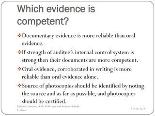 Documentation and evidence working papers, audit file | PDF