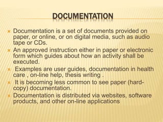 Documentation and maintenance of records ppt by zuhaib | PPTX