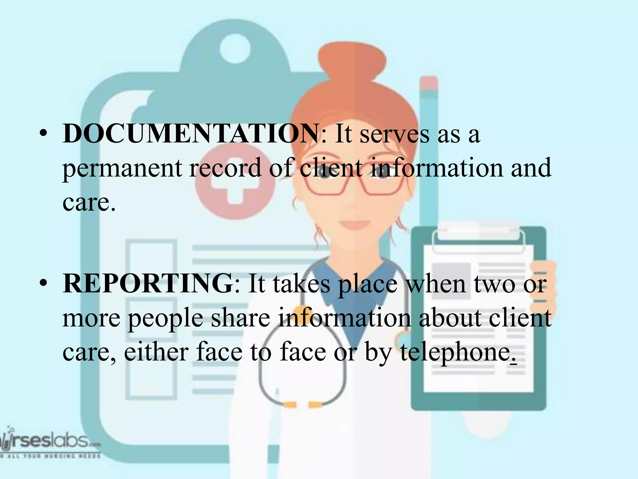 Documentation and reporting | PPTX