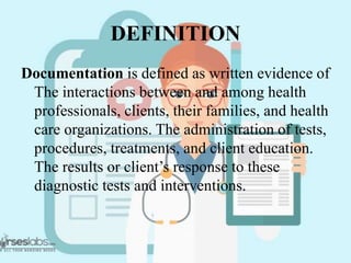 Documentation and reporting | PPTX