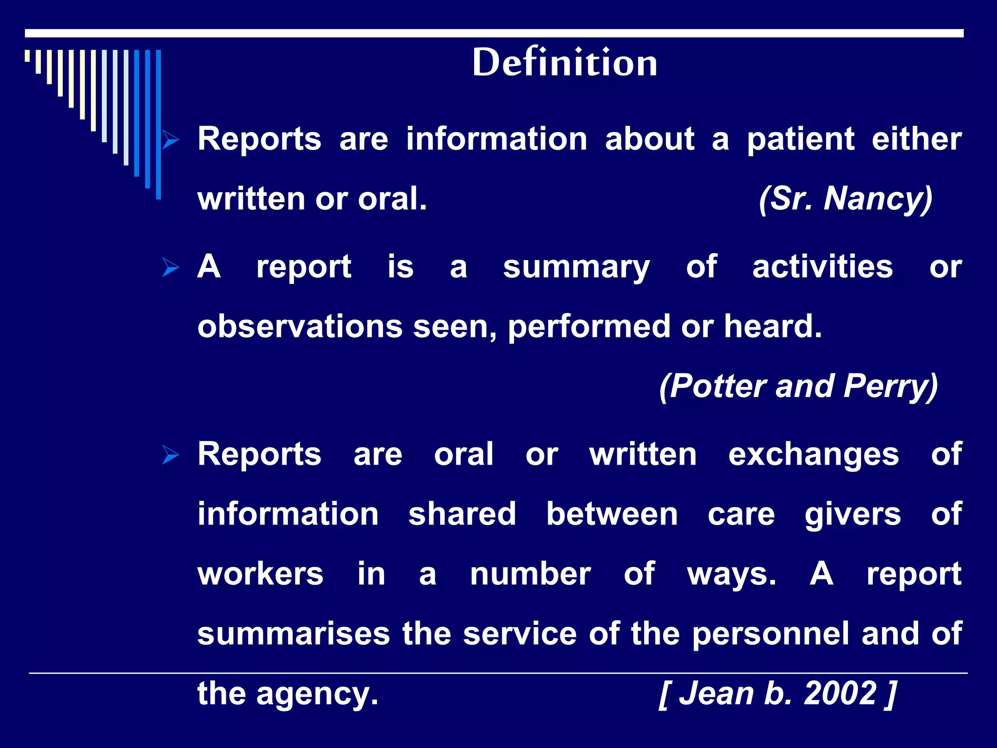 Documentation and reporting | PPTX