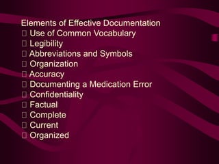 documentation and reporting bsc nursing FUNDAMENTAL OF NURSING | PPTX