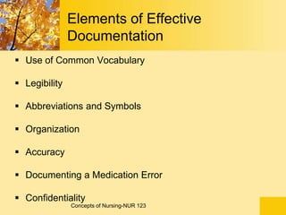 documentation and reporting in Nursing and other students | PPT