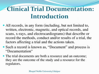 Documentation clinical trial | PDF