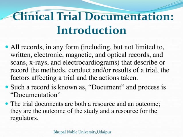 Documentation clinical trial | PDF | Pharmaceutical Industry | Industries