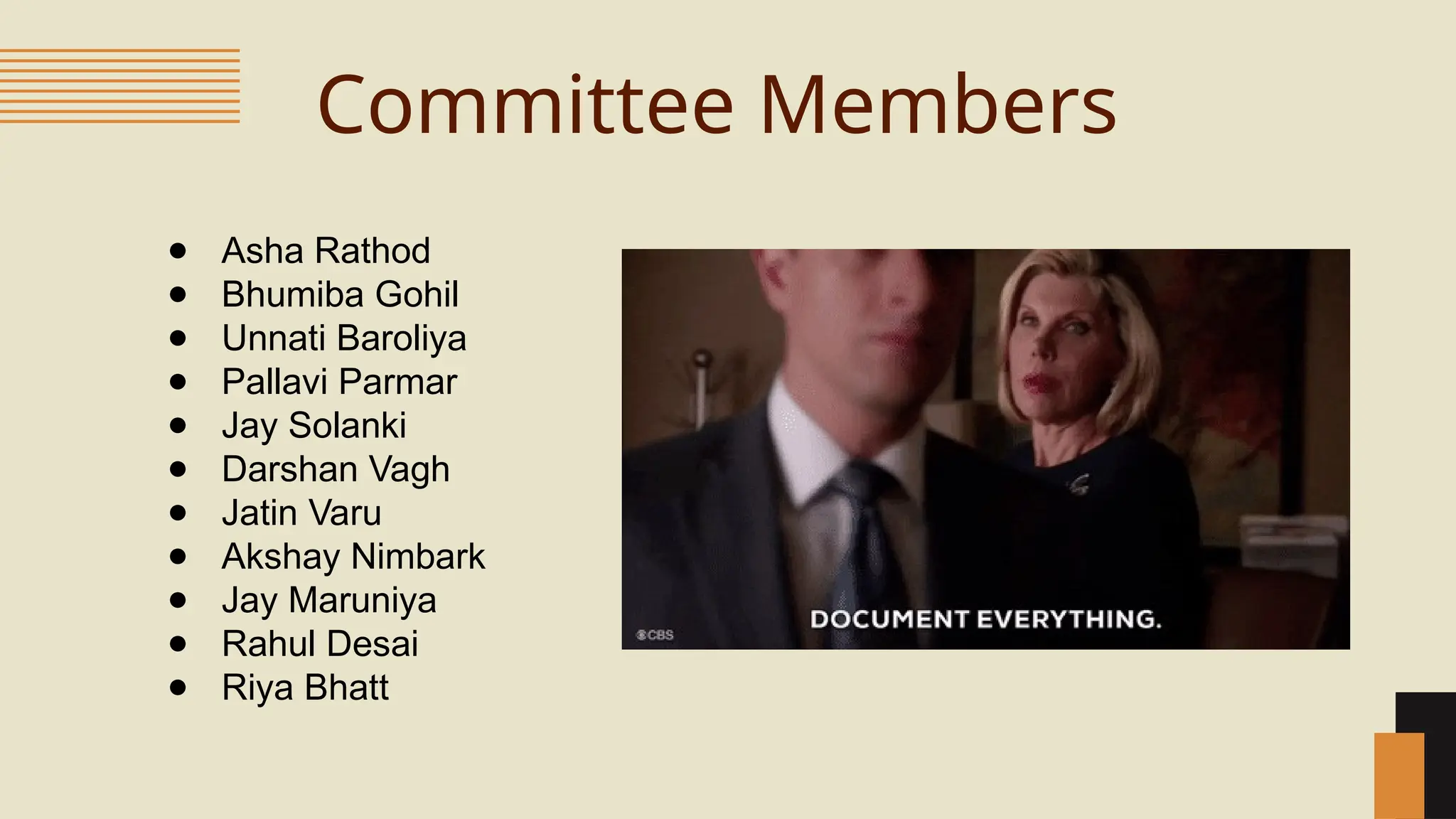 Documentation Committe Report- Welcome Function .pptx
