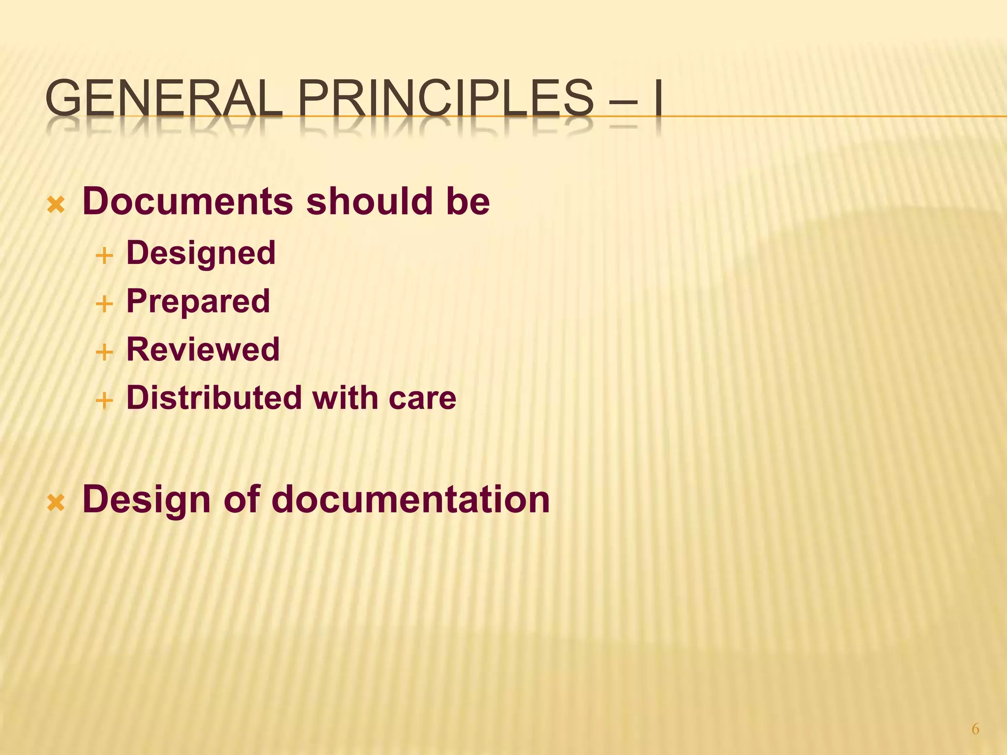 Documentation control - principles of GMP | PPTX