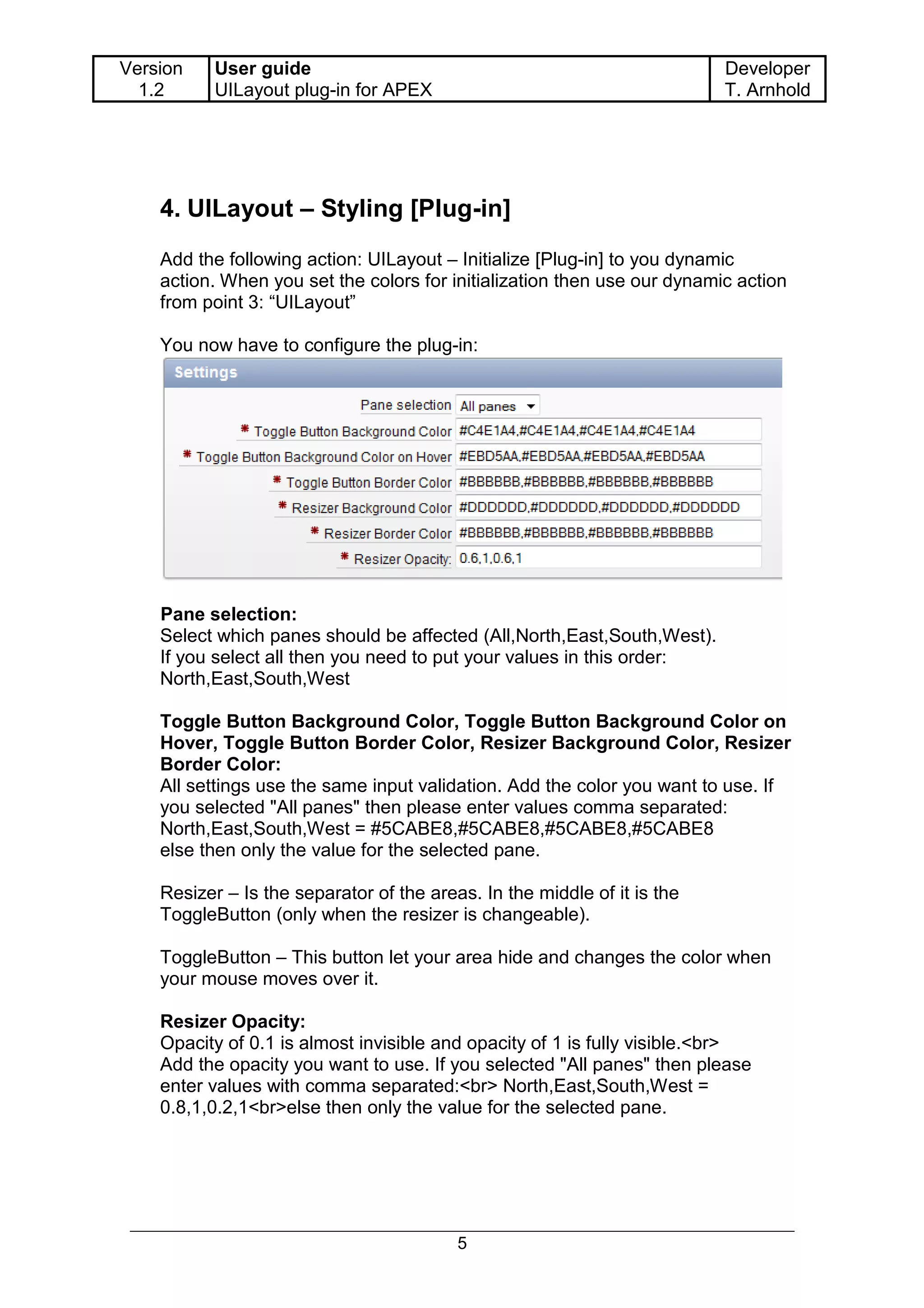 UILayout plug-in for APEX | PDF UILayout plug-in for APEX | PDF