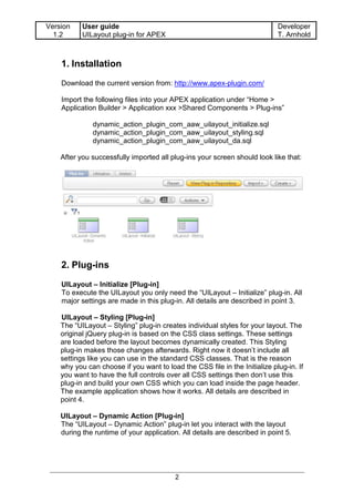 UILayout plug-in for APEX | PDF