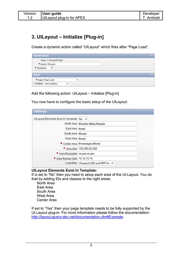 UILayout plug-in for APEX | PDF UILayout plug-in for APEX | PDF